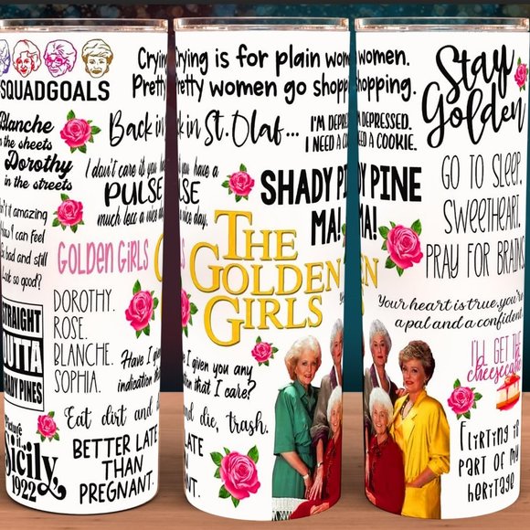 Dining | Golden Girls Collage Blanche Dorothy Rose Sophia Tumbler 2oz ...